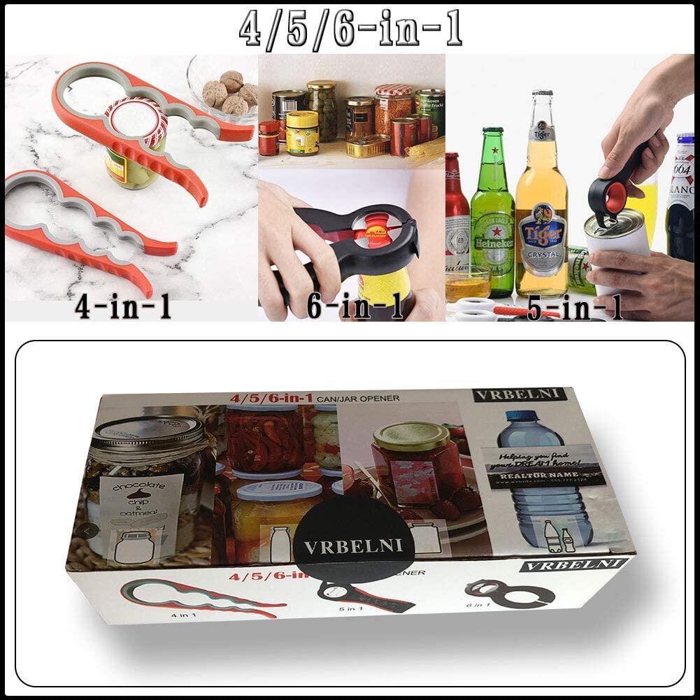 Jar Opener ,4-In-1& 5-In-1& 6-In-1Multi Kitchen Tools Set Can Opener