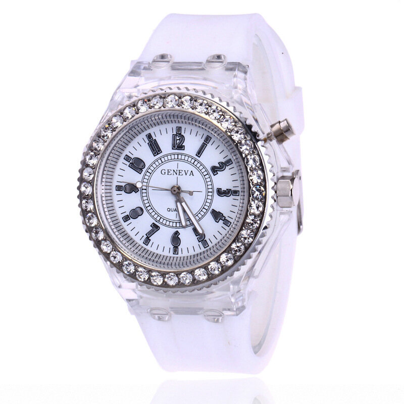 Fashion LED Sport Watches Geneva Luminous Women Watch Ladies Women ...