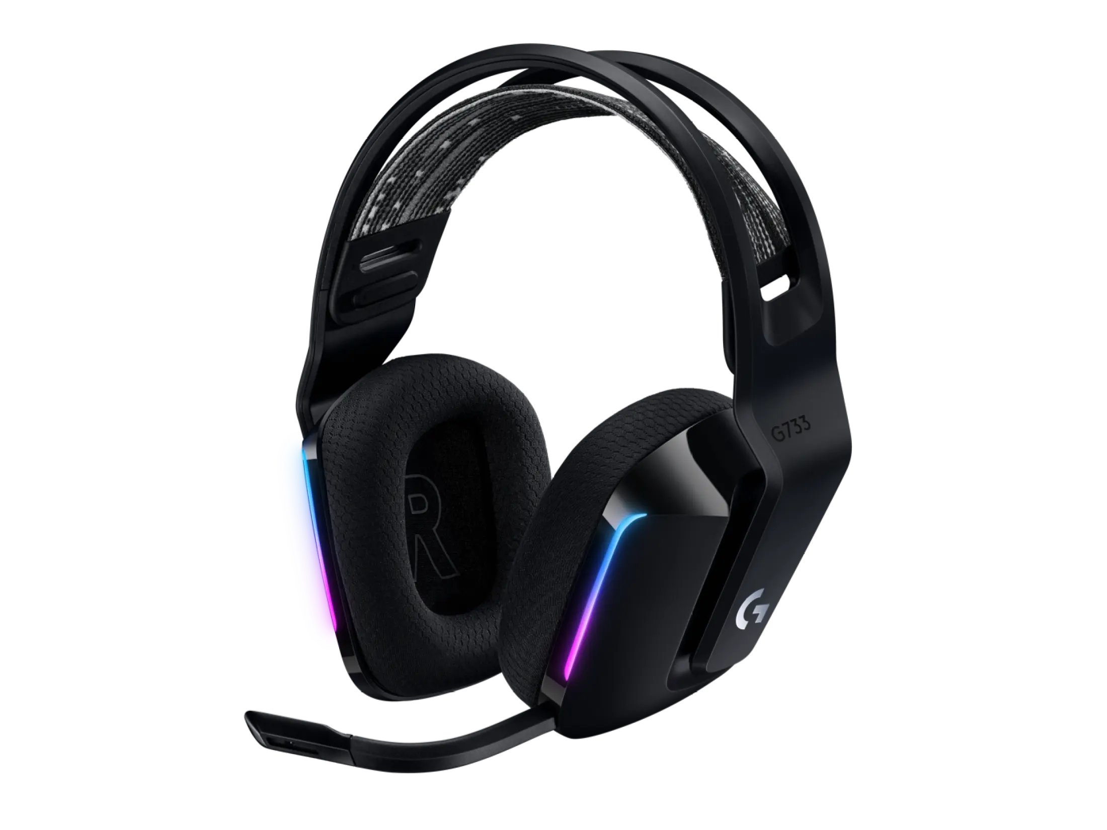 Logitech G733 LightSpeed Wireless RGB Gaming Headset (Black, White ...