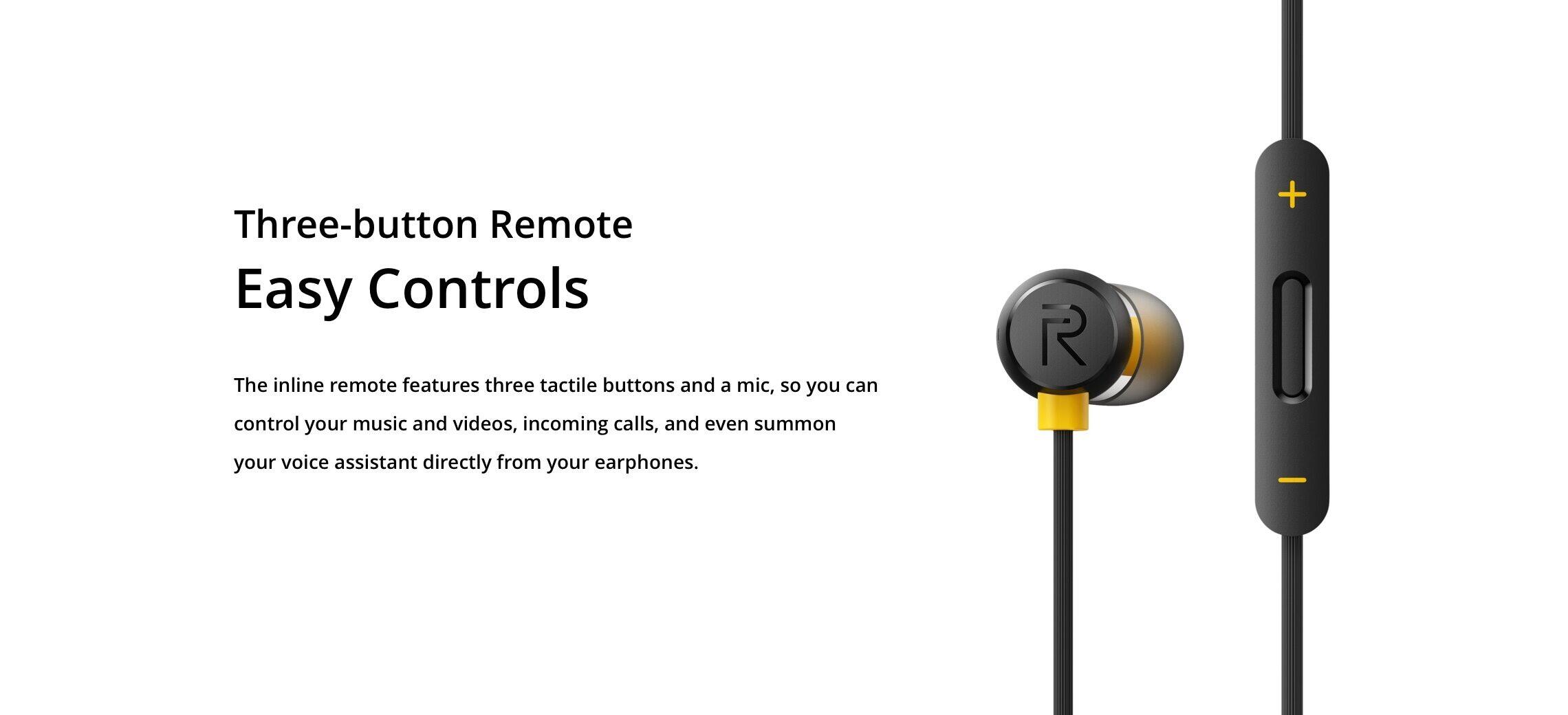 Free Gift with Realme Buds 2 Wired Earphones - Black