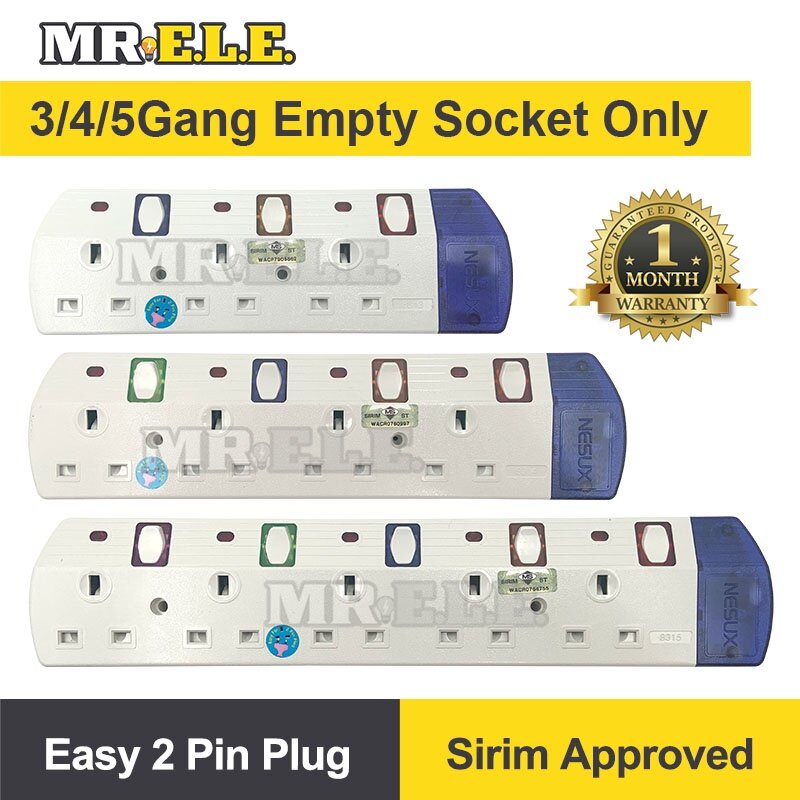 Shop 3 Pin Socket Without Switch online - Jul 2024 | Lazada.com.my