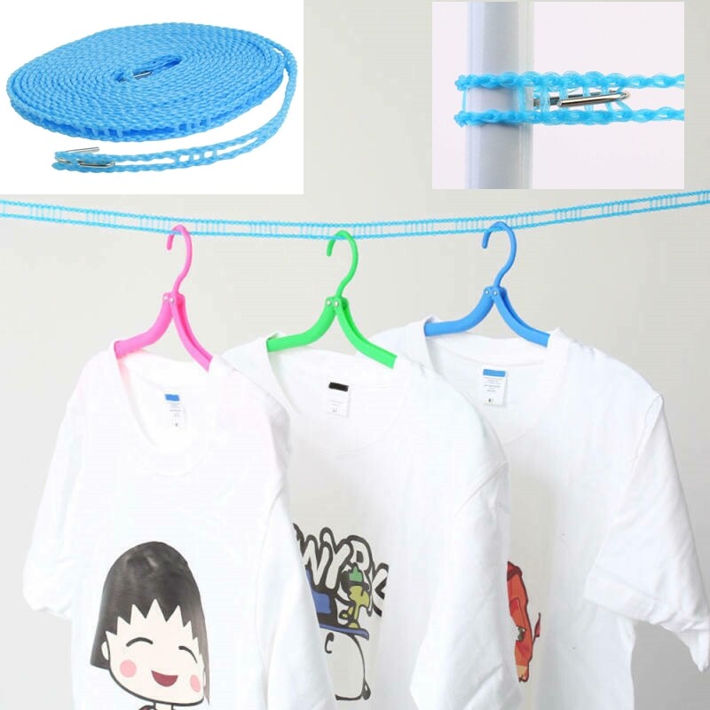 3 Meter/6 Clip Nylon line rope - Multicolour- 1pcs