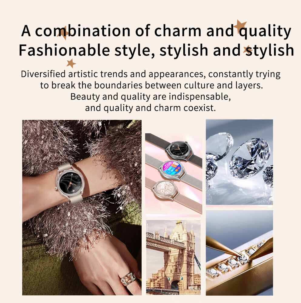 Reloj Inteligente de Moda para Mujer NORTH EDGE V66 AMOLED con Pantalla ...