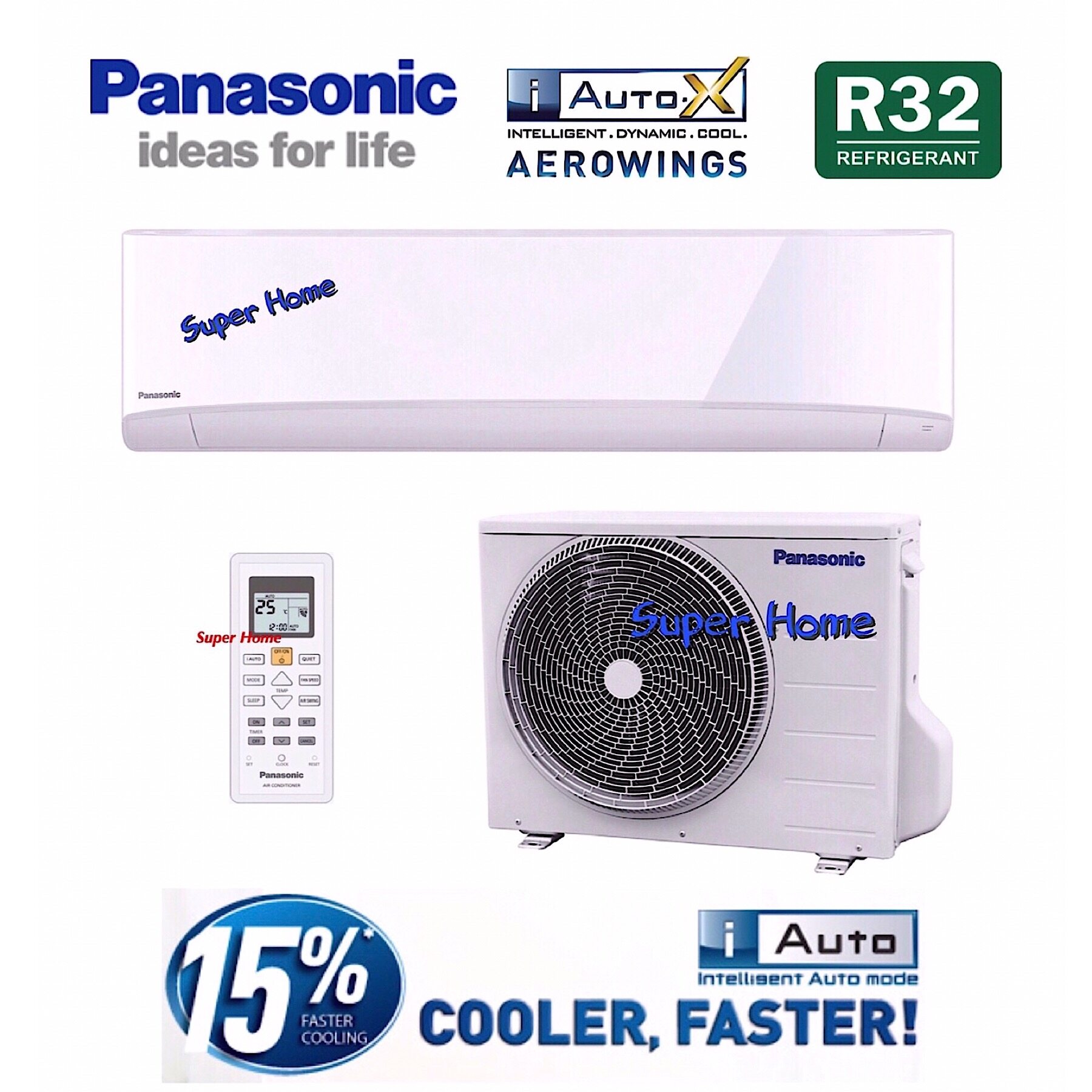 Panasonic 2.0hp Non Inverter Aircond CS-PN18VKH & CU-PN18VKH Panasonic ...