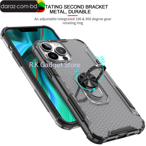 For Oppo A15 / Oppo A15S Honeycomb Armor Magnetic Ring Bracket Phone ...