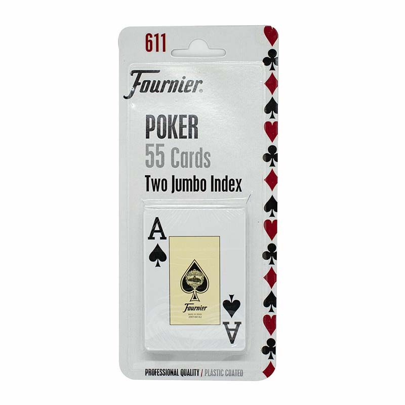 Fournier Baraja de poker de 55 cartas Índices o números grandes ...