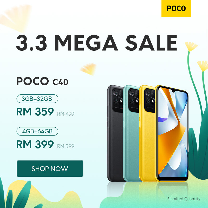 Poco C40 Price in Malaysia & Specs - RM419 | TechNave