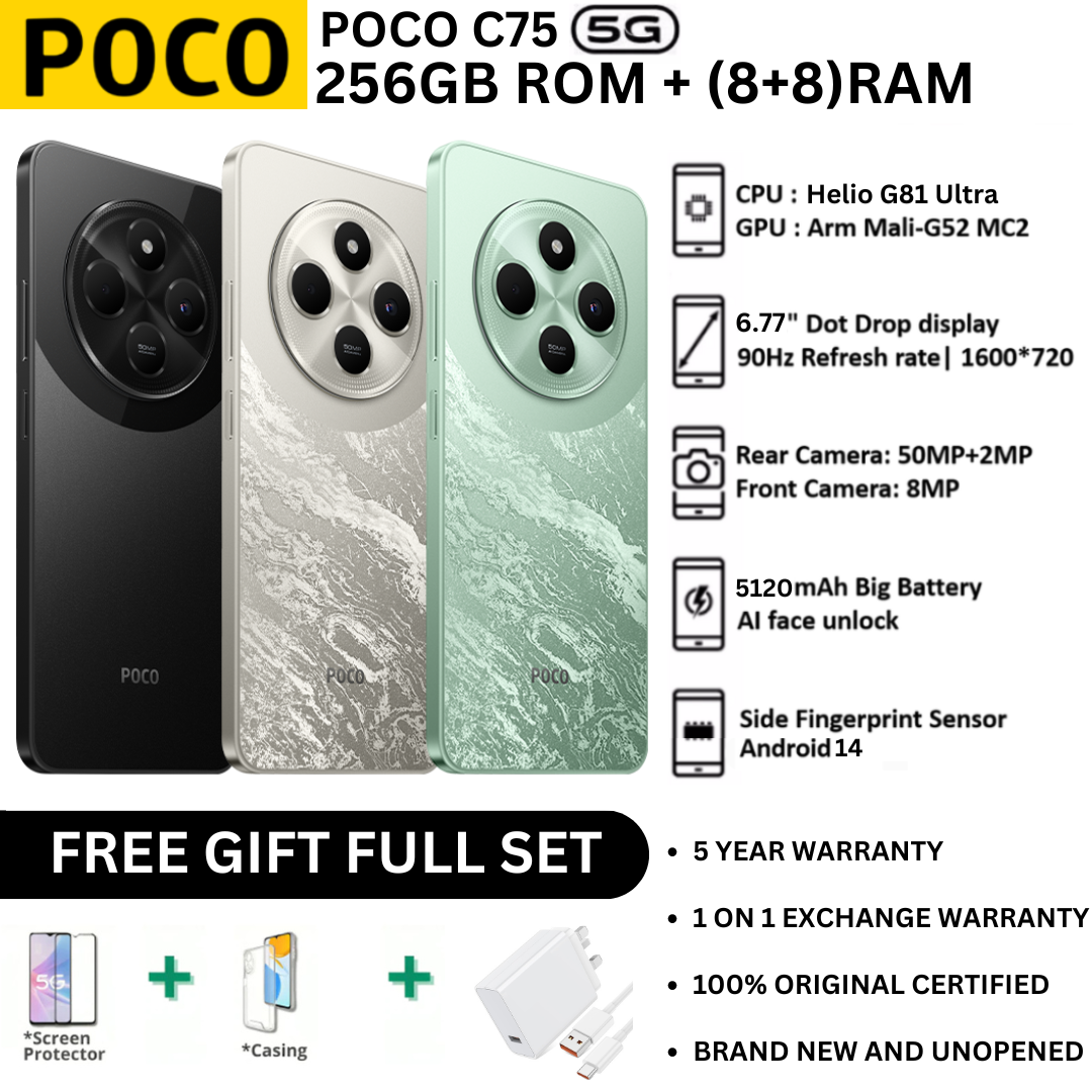 POCO C75 Price in Malaysia & Specs - RM419 | TechNave