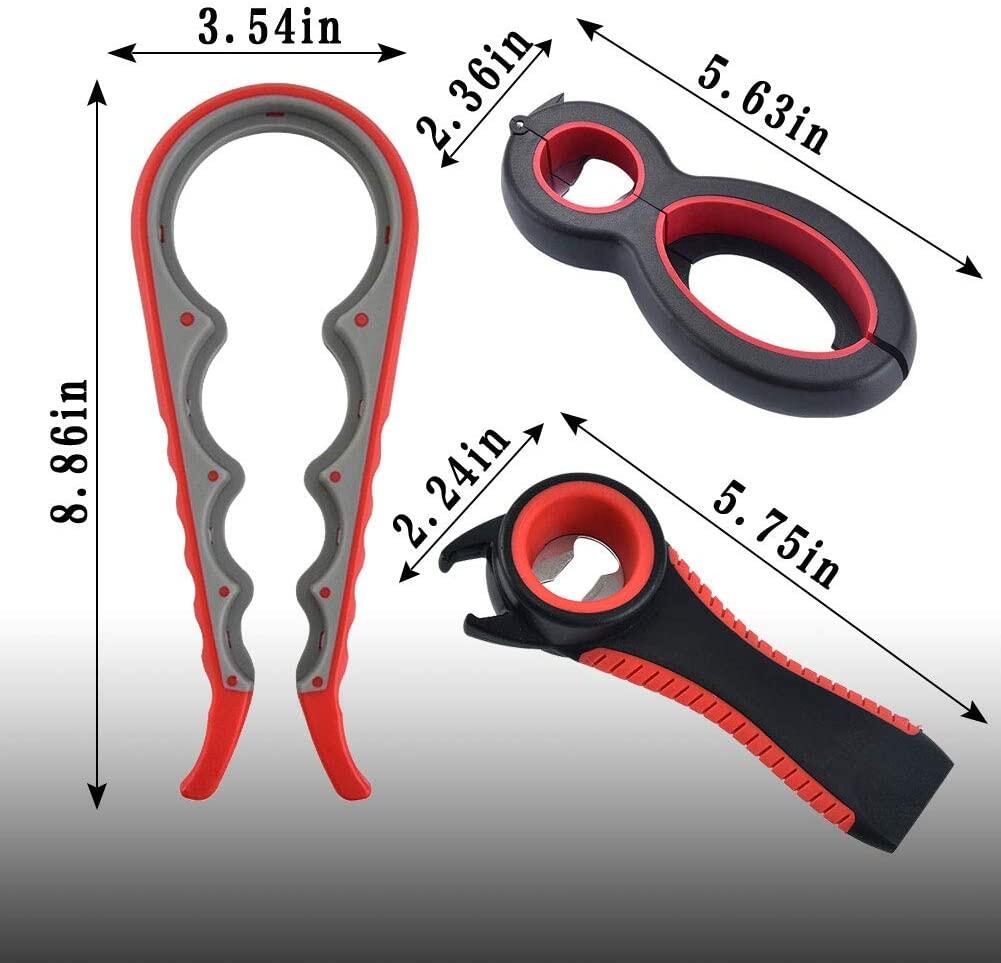 Jar Opener ,4-In-1& 5-In-1& 6-In-1Multi Kitchen Tools Set Can Opener