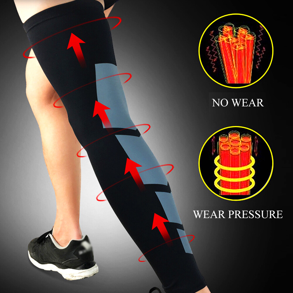 Rodillera deportiva de longitud completa para hombre y mujer, mangas de ...