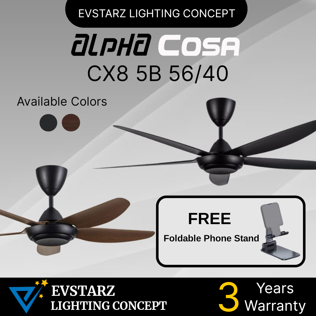 Alpha Ceiling Fan With Light Malaysia | Shelly Lighting