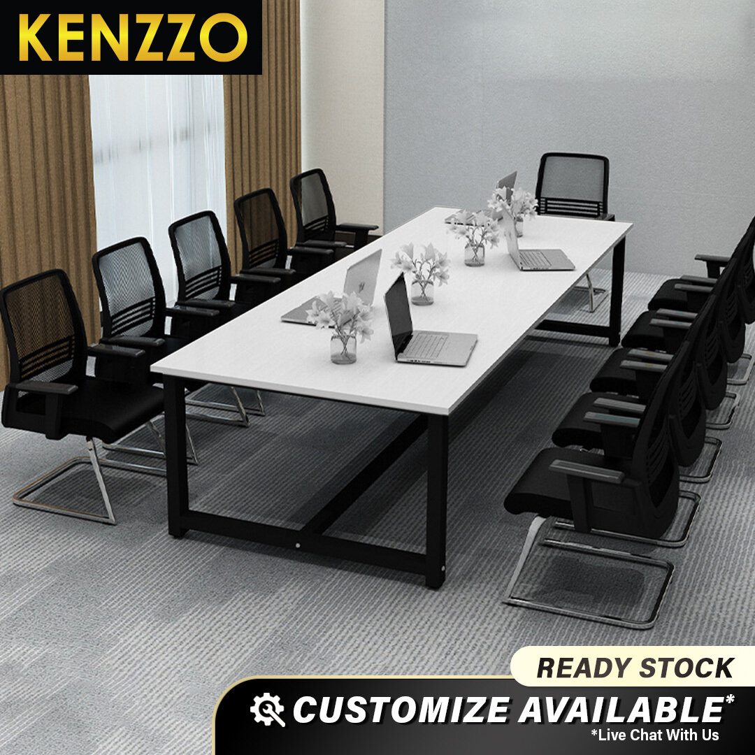 Office Furniture Person Conference Table KENZZO 6-8 Person Black Frame ...