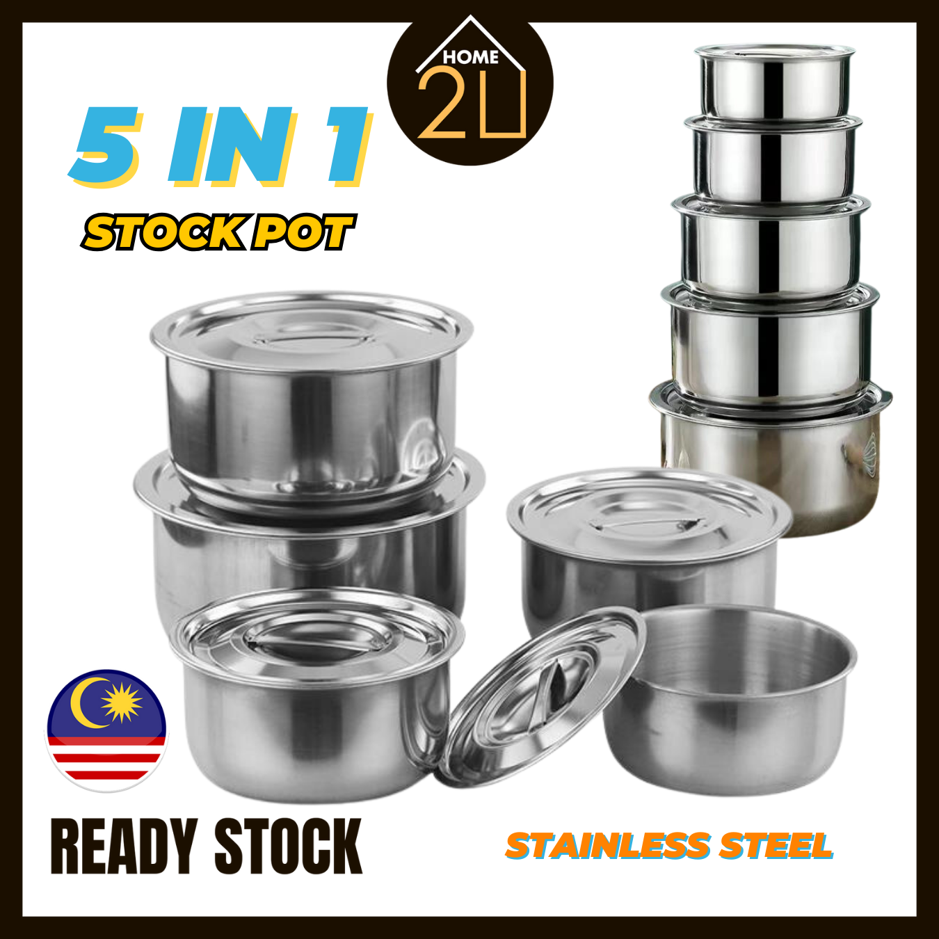 Buy Stainless Steel Indian Serving Pot online | Lazada.com.my
