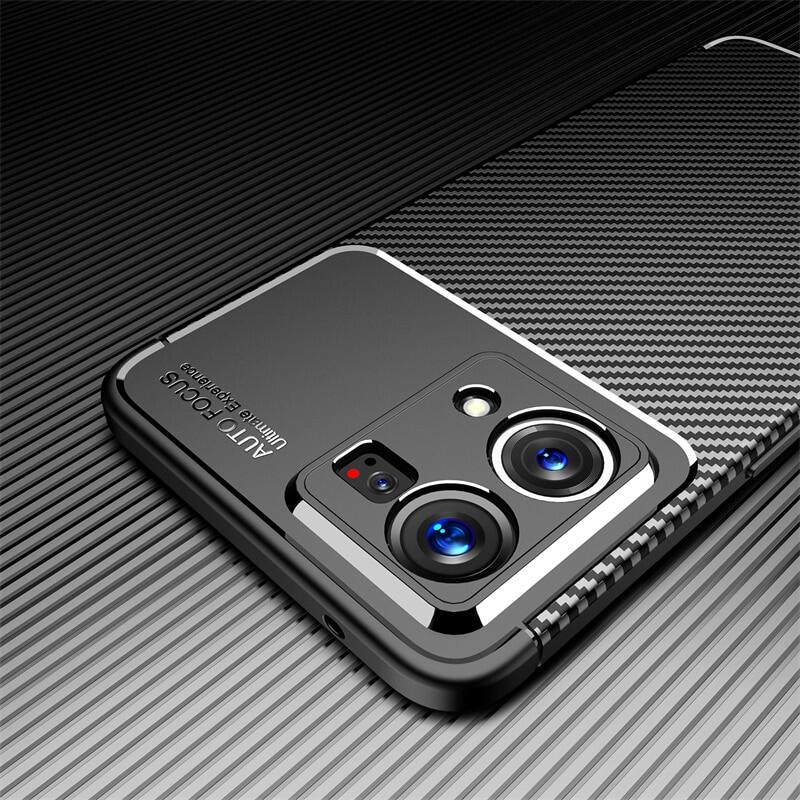 For Oppo Reno 7 4G Case Bumper Anti-knock Silicone Carbon Fiber Back ...