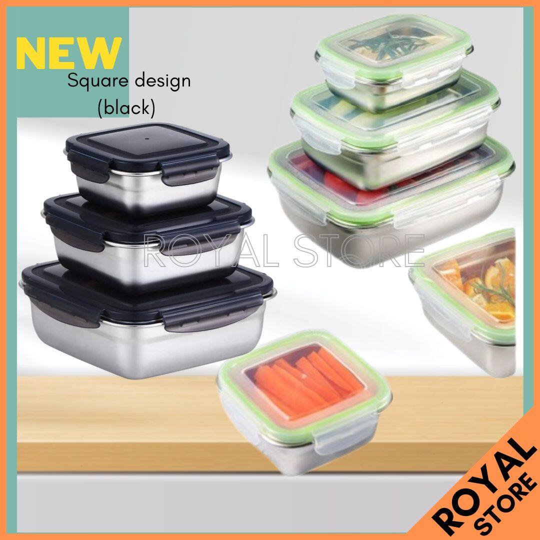 Buy Stainless Steel Container Square online | Lazada.com.my