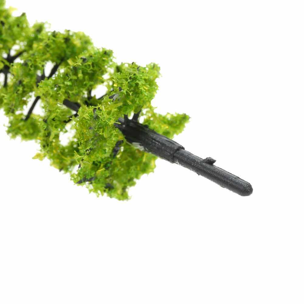 20pcs Mini Plastic Green Trees Scale Architectural Models Train ...