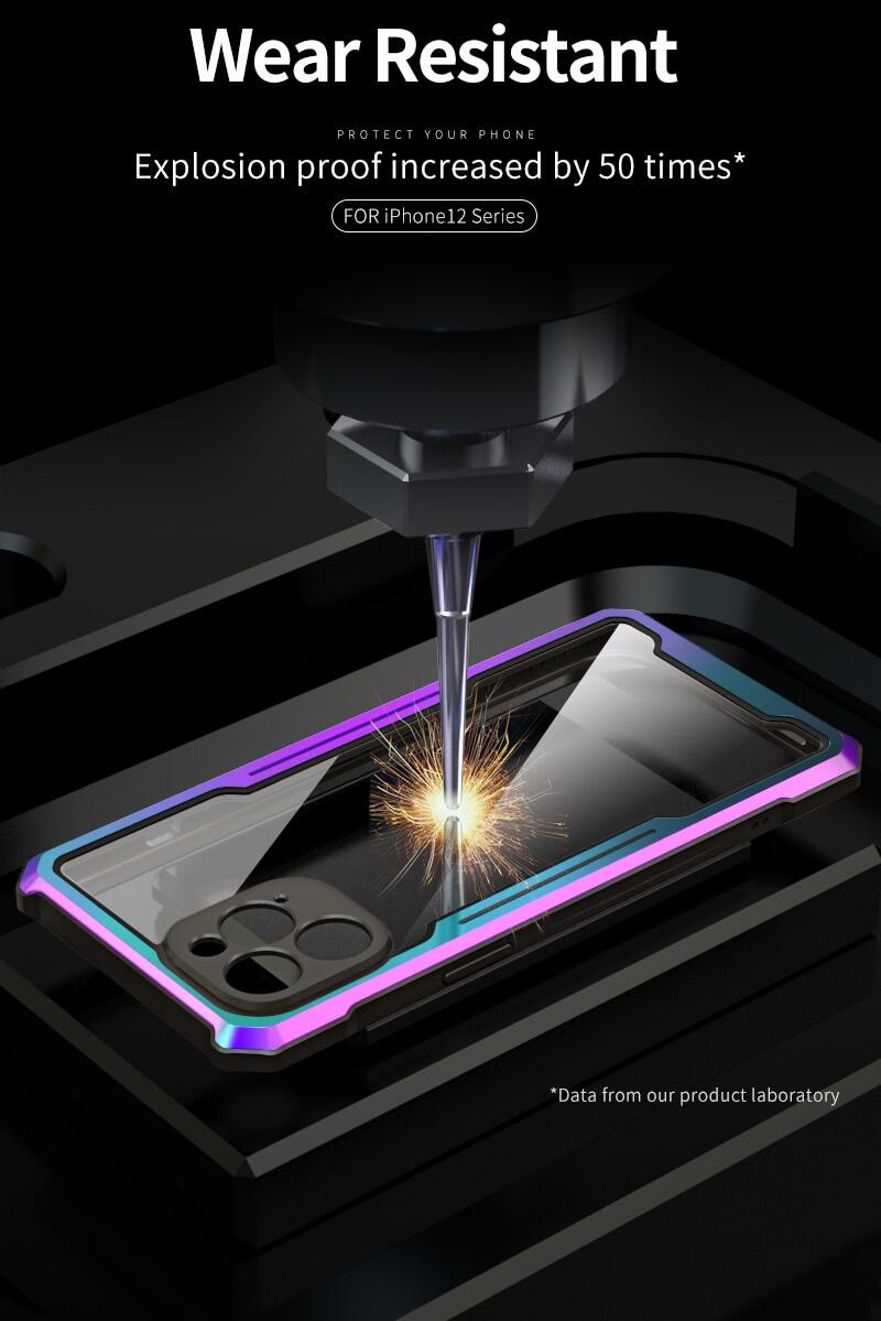 Shockproof Armor Case For iPhone 12 Pro MAX Coque Colorful Rainbow ...