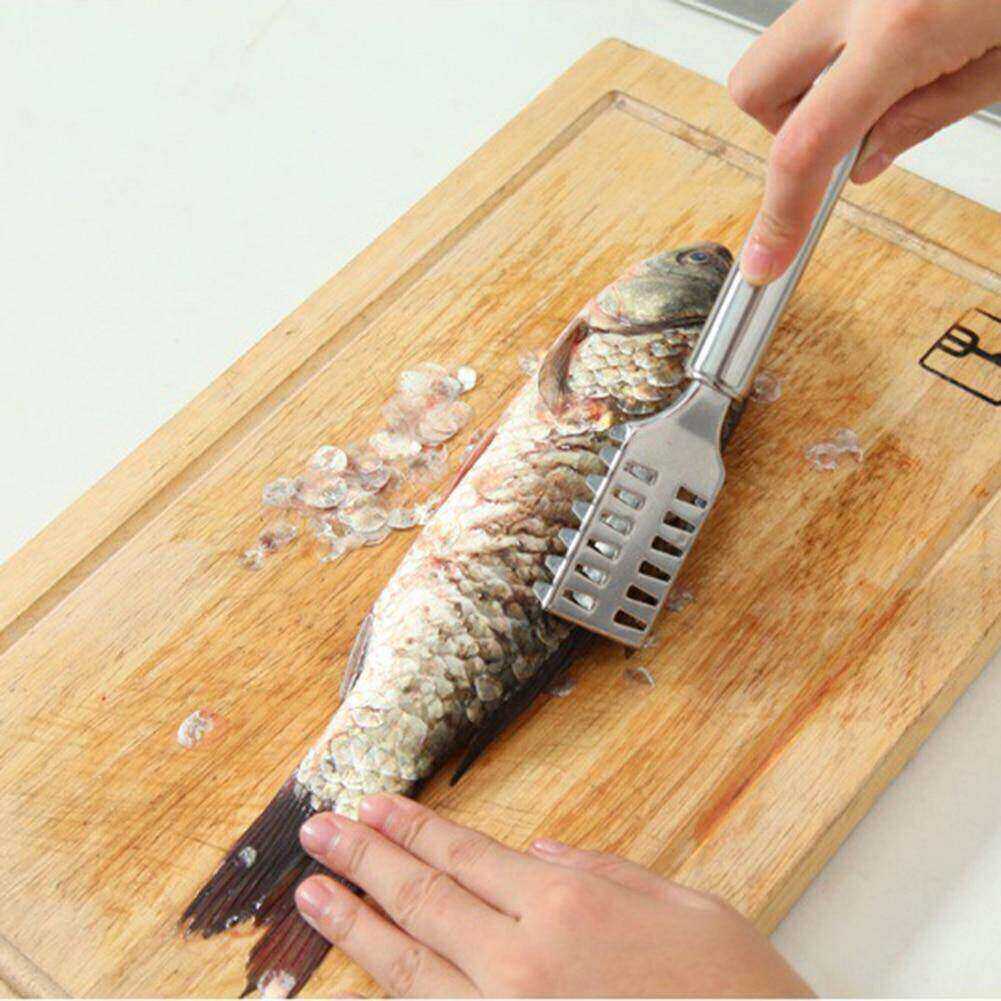 Fast Cleaning Fish Skin Scraper | Durable Silver Tool for Quick and ...