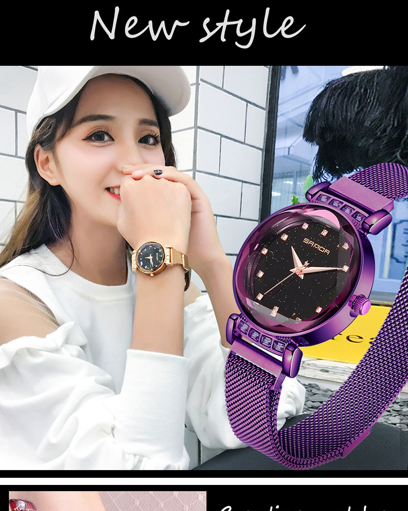 Original SANDA P248 Luxury Milan Mesh Magnet Clasp Stainless Steel Band ...