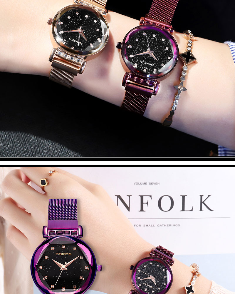 Original SANDA P248 Luxury Milan Mesh Magnet Clasp Stainless Steel Band ...